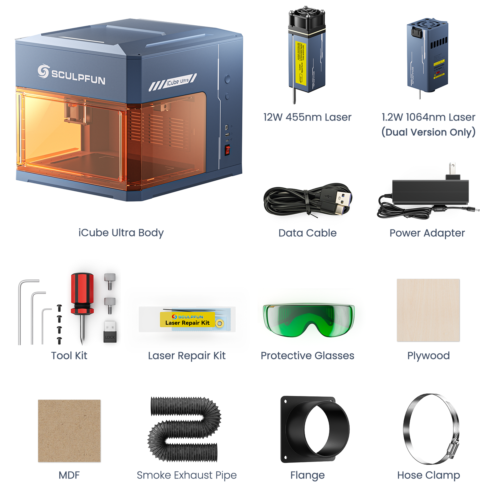 Sculpfun iCube Ultra: Flagship Portable Dual Laser Module Switching En